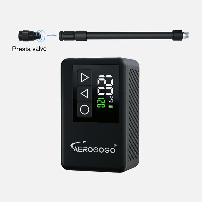Aerogogo Compact Bicycle Pump, Mini Bike Pump with Up to 120PSI