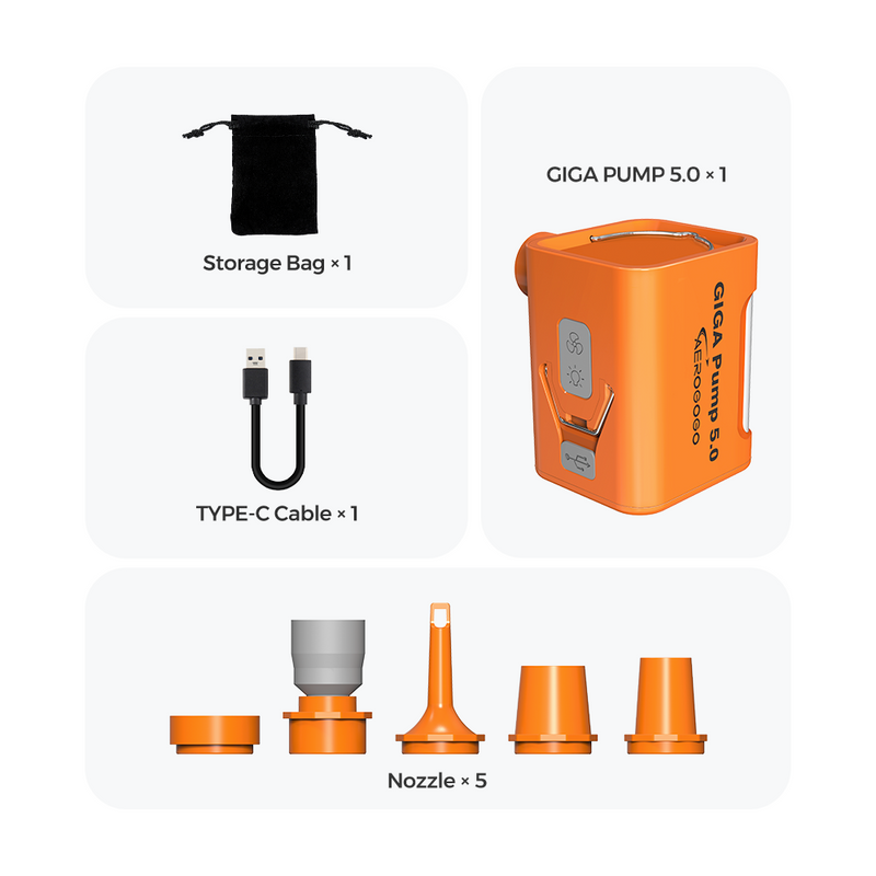 GIGA PUMP 5.0 - Professional and Portable Air Pump in Outdoor Camping